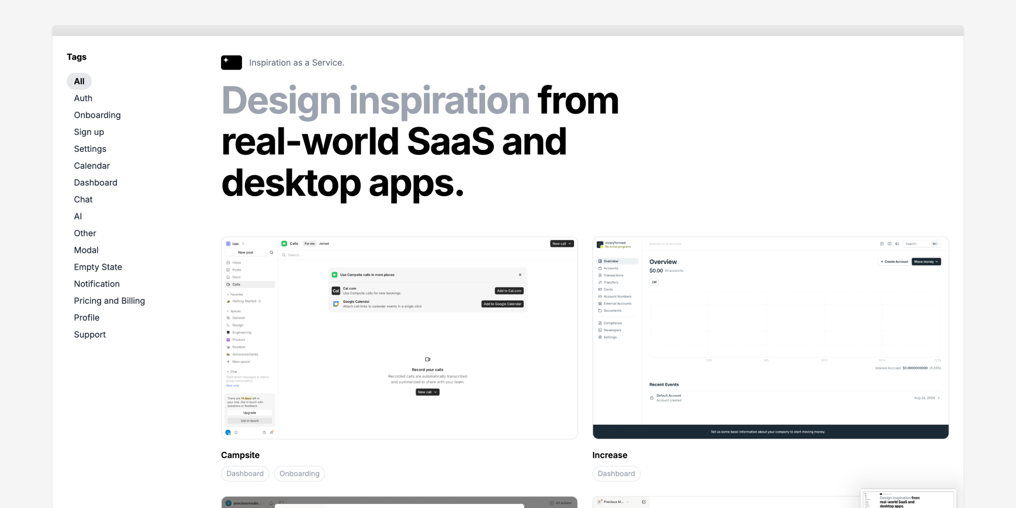 SaaS Design Inspiration